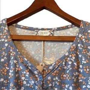 Pink Rose | Tops | Pink Rose Brand Floral Long Sleeved Cropped Top ...